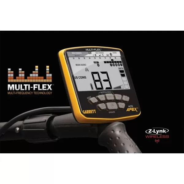 Garrett ACE APEX Metal Detector with 8.5"x 11" Raider Coil