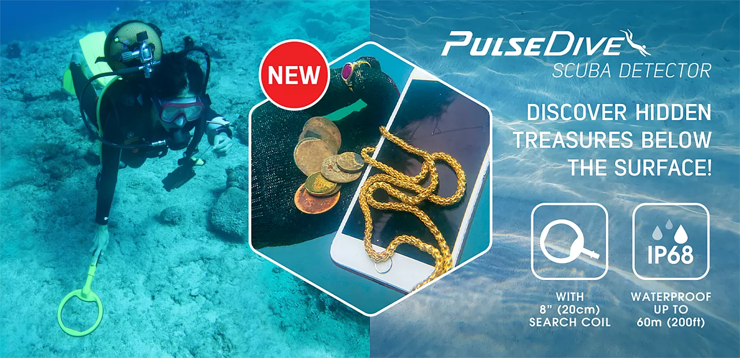 Nokta PulseDive Scuba Detector with 8" Coil in Yellow